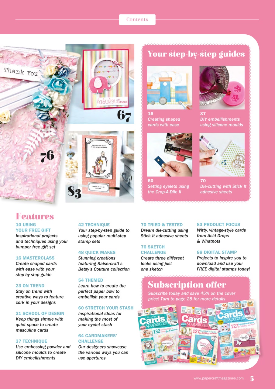 Simply Cards & Papercraft Magazine - 135 Back Issue