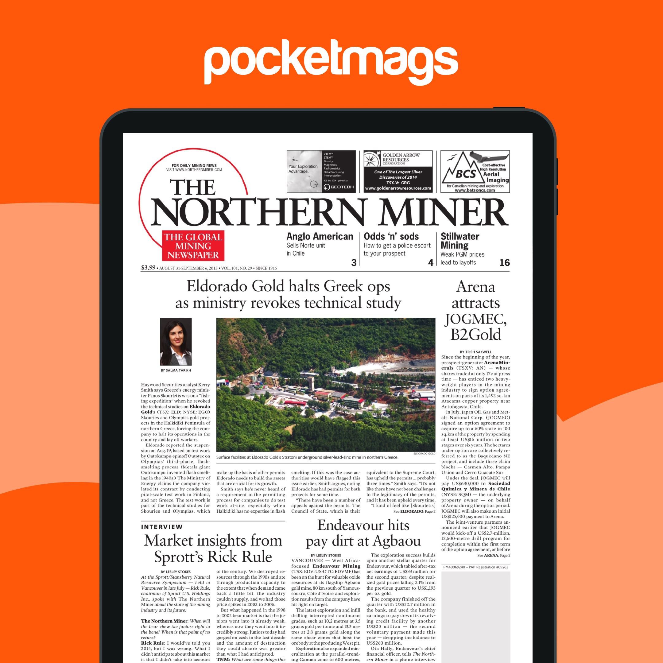 The Northern Miner Magazine - Vol. 101 No. 29 Back Issue