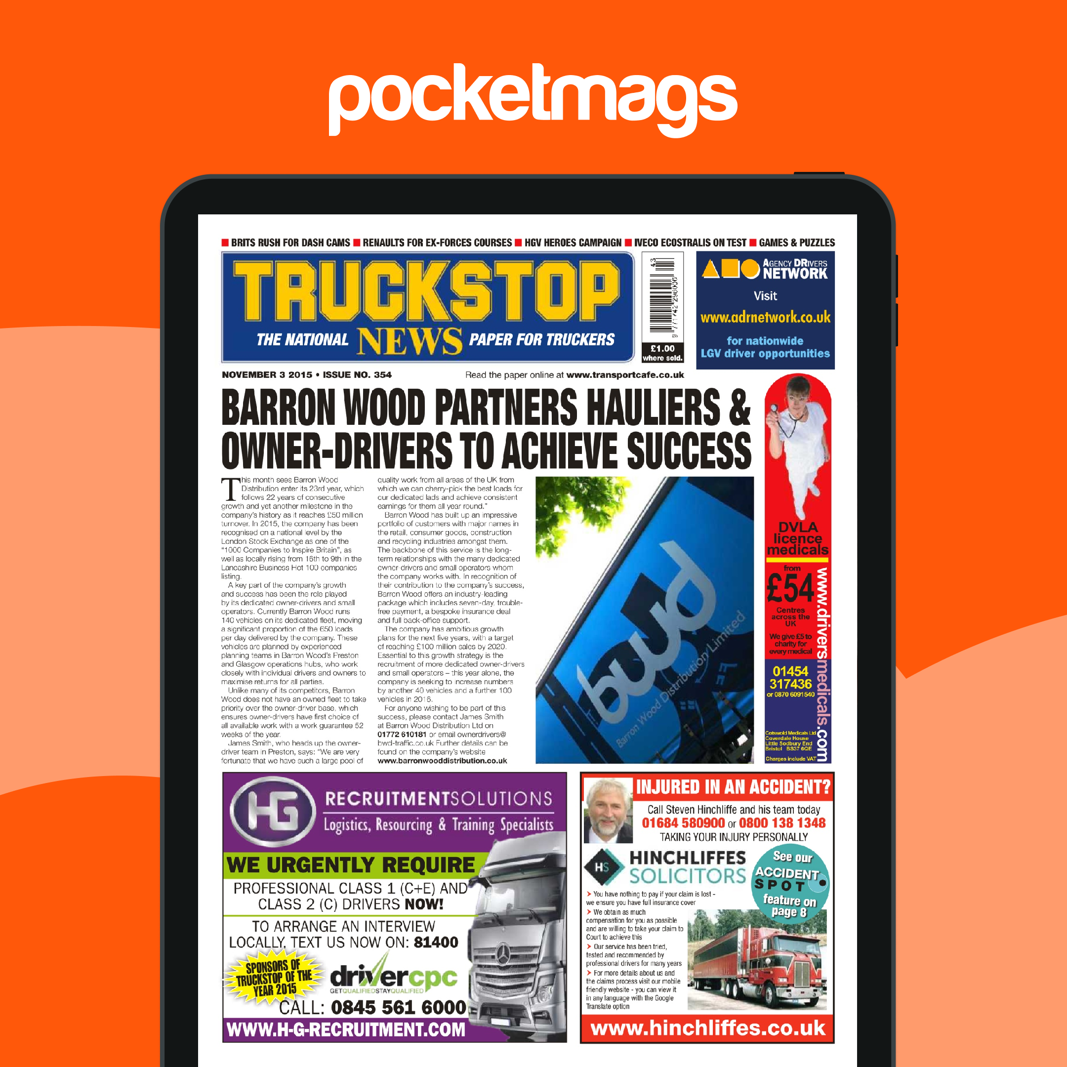 Truckstop News Magazine - No. 354 Barron Wood Partners Hauliers & Owner ...
