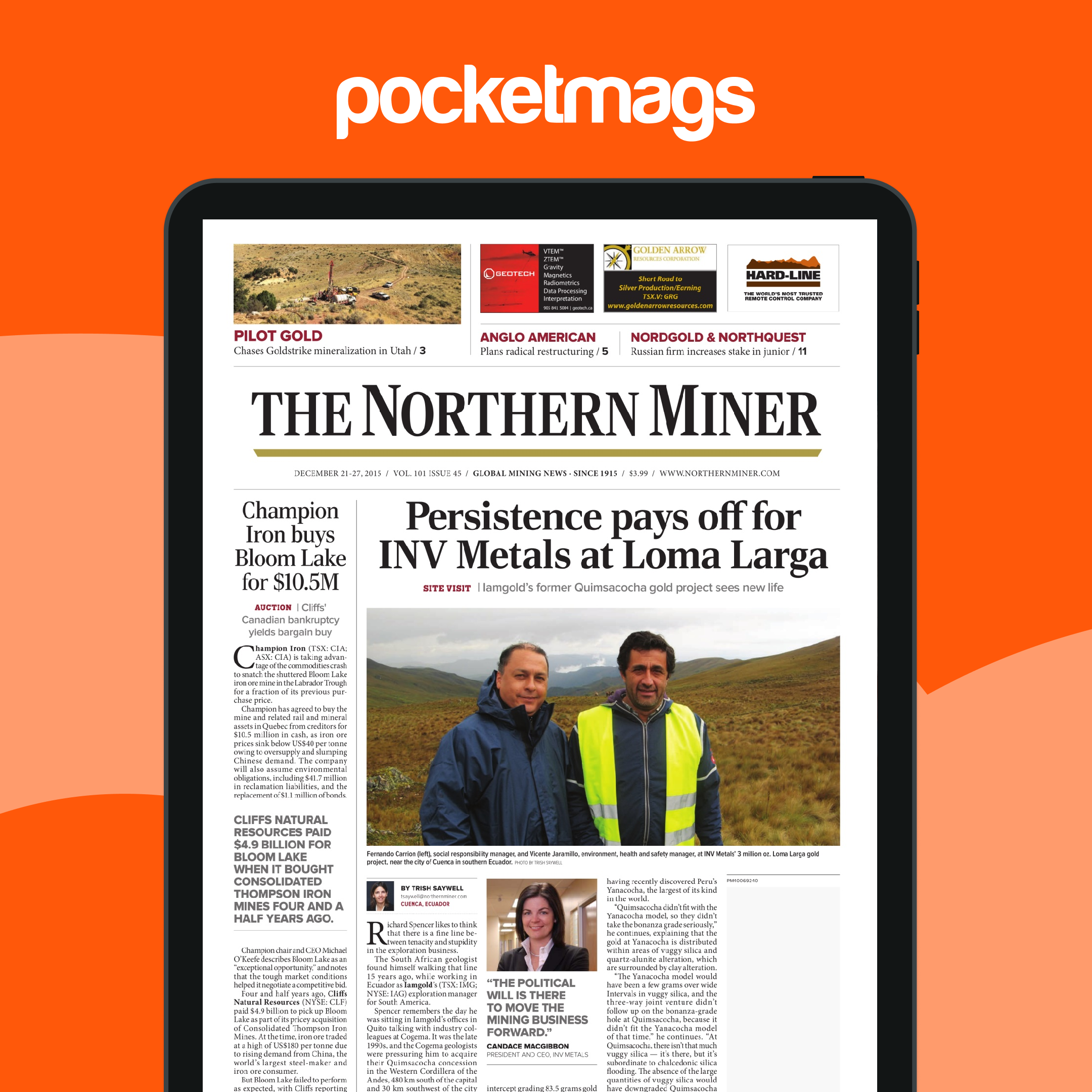 The Northern Miner Magazine - Vol. 101 No. 45 Edición anterior
