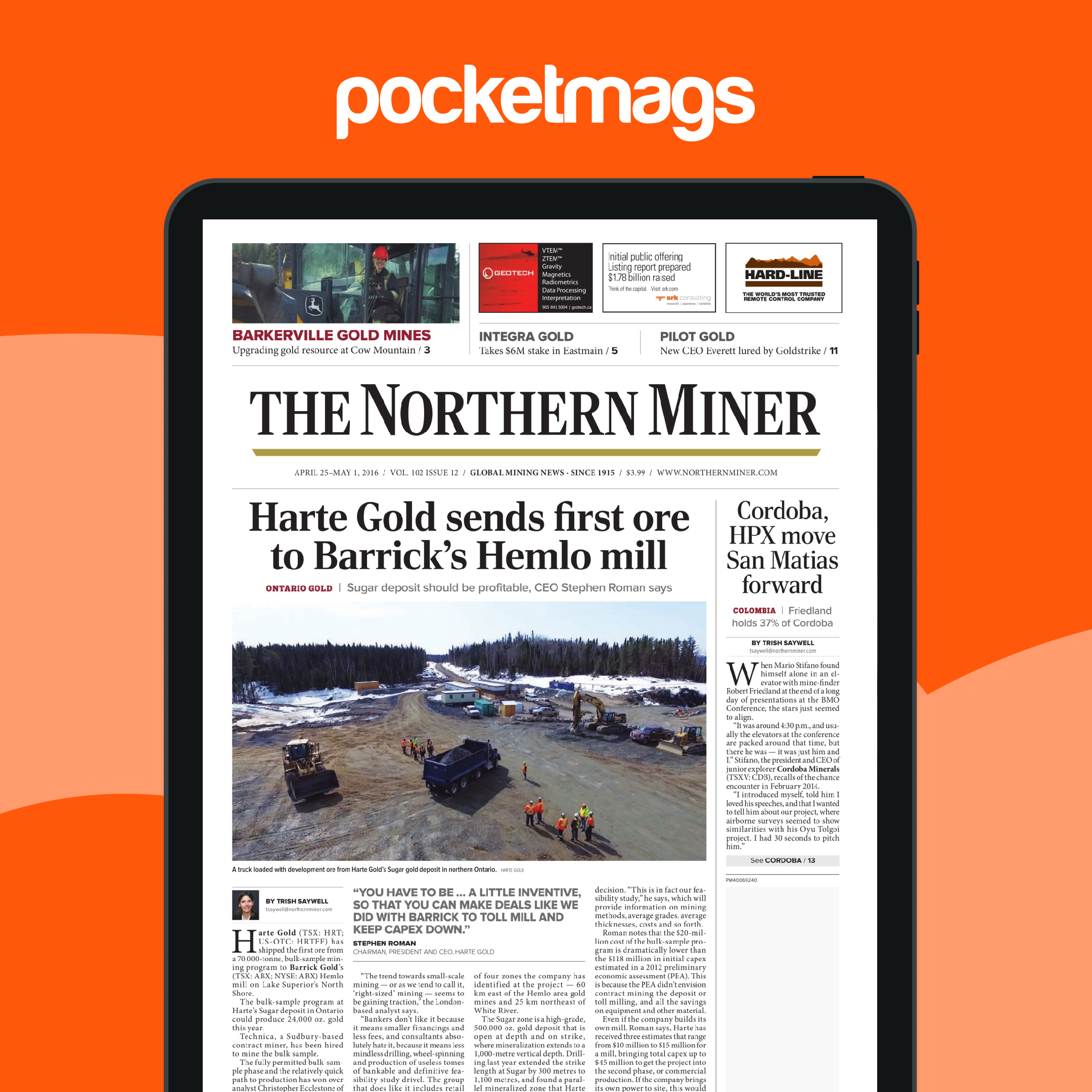 The Northern Miner Magazine - Vol. 102 No. 11 Retour à l'édition précédente