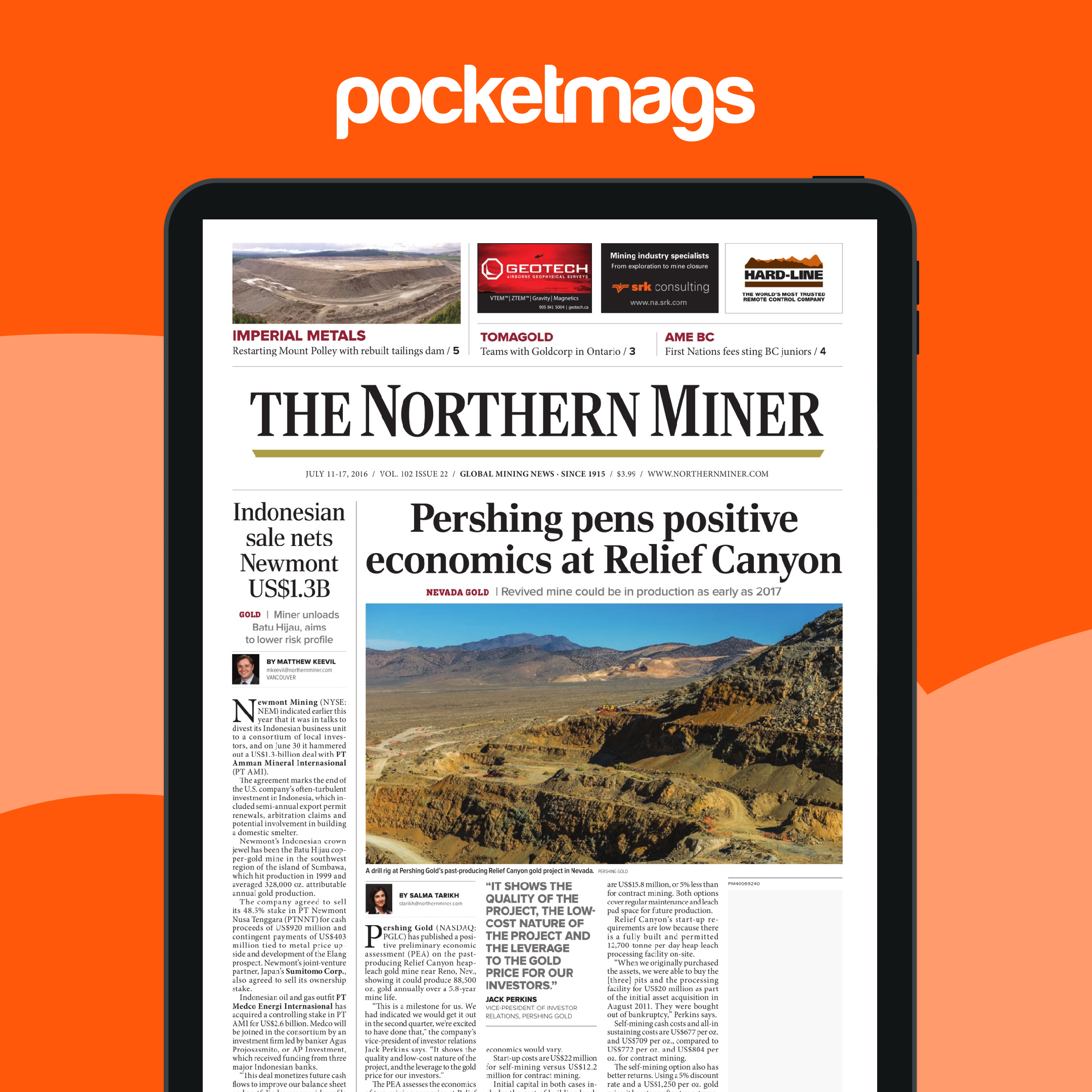 The Northern Miner Magazine - Vol. 102 No. 22 Retour à l'édition précédente