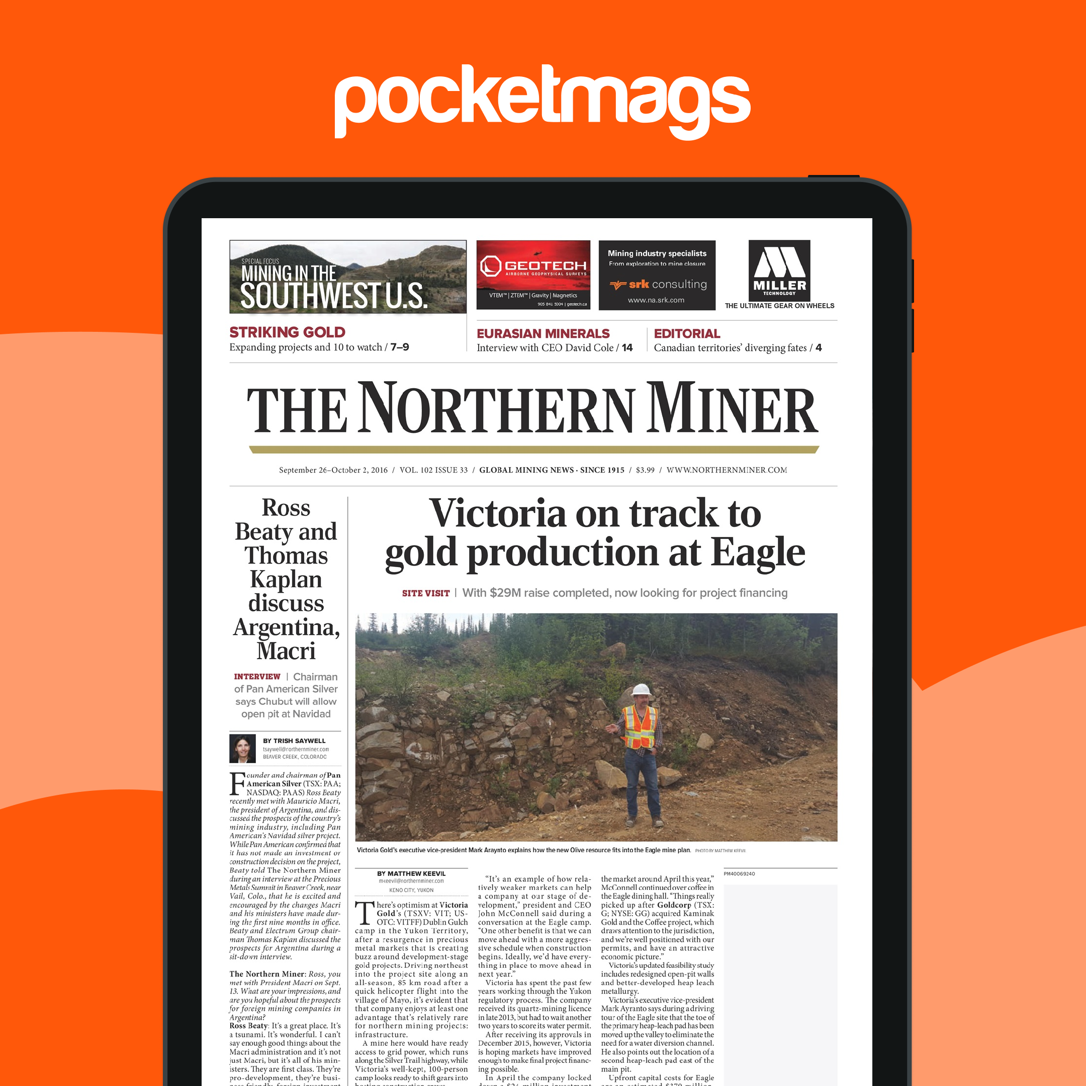 The Northern Miner Magazine - Vol. 102 No. 33 Retour à l'édition précédente