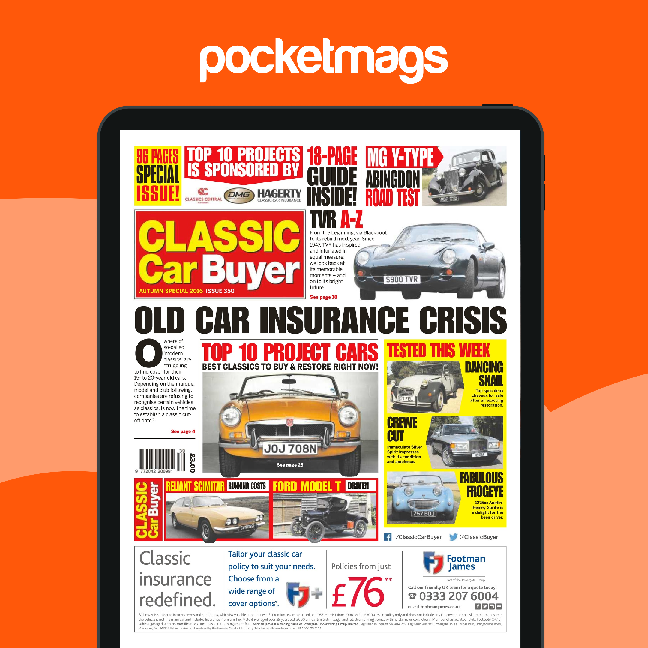 Classic Car Buyer Magazine - No. 350 Old Car Insurance Crisis Edición ...