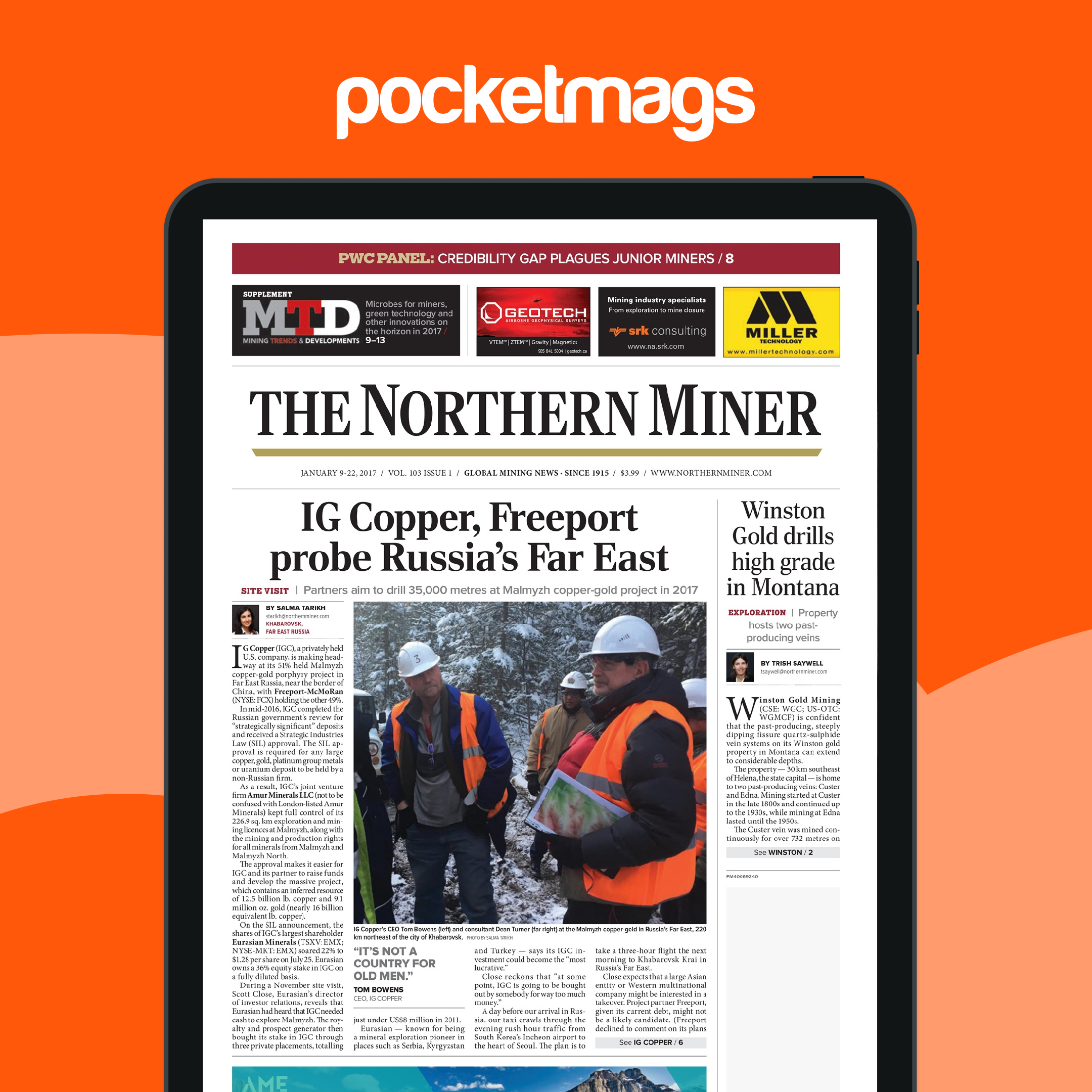 The Northern Miner Magazine - Vol. 103 No. 1 Retour à l'édition précédente