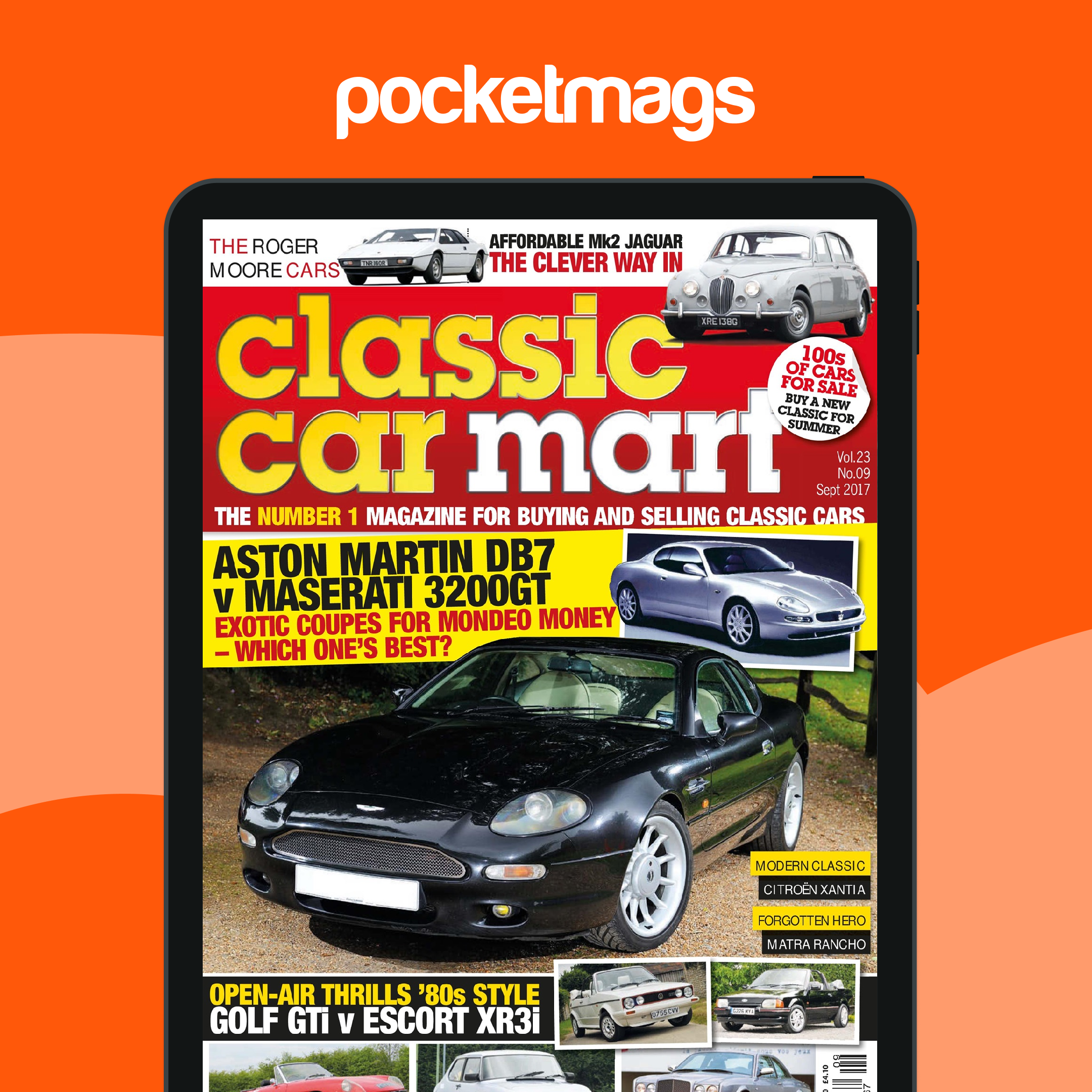 Classic Car Mart Magazine - Vol. 23 No. 09 Aston Martin DB7 vs Maserati ...