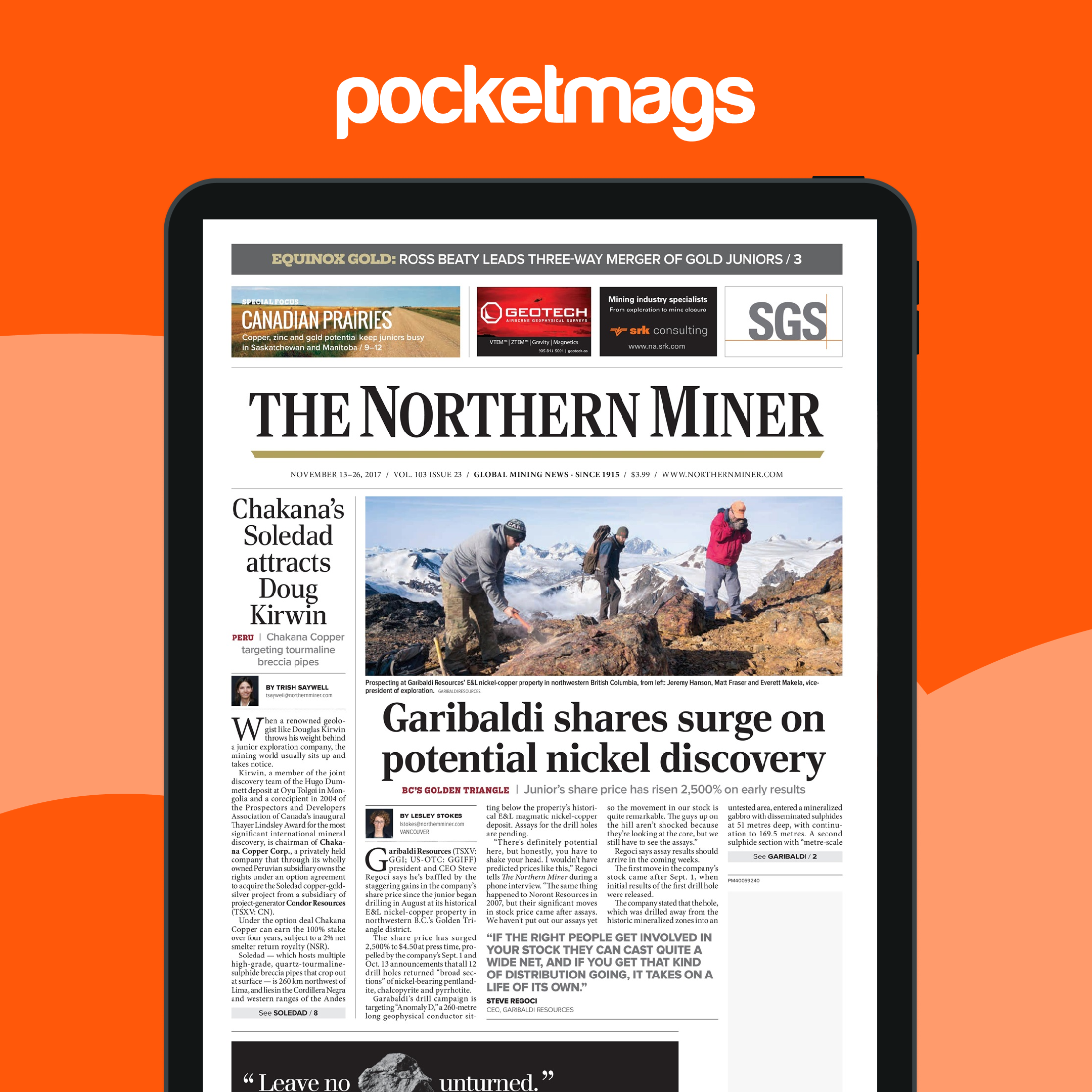 The Northern Miner Magazine - Vol. 103 No. 23 Edição anterior