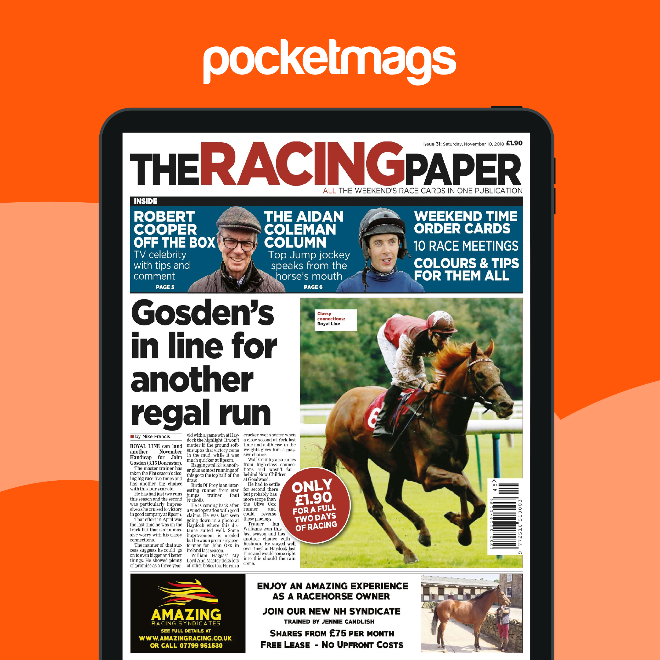 The Racing Paper Magazine - 10th November 2018 Retour à l'édition ...