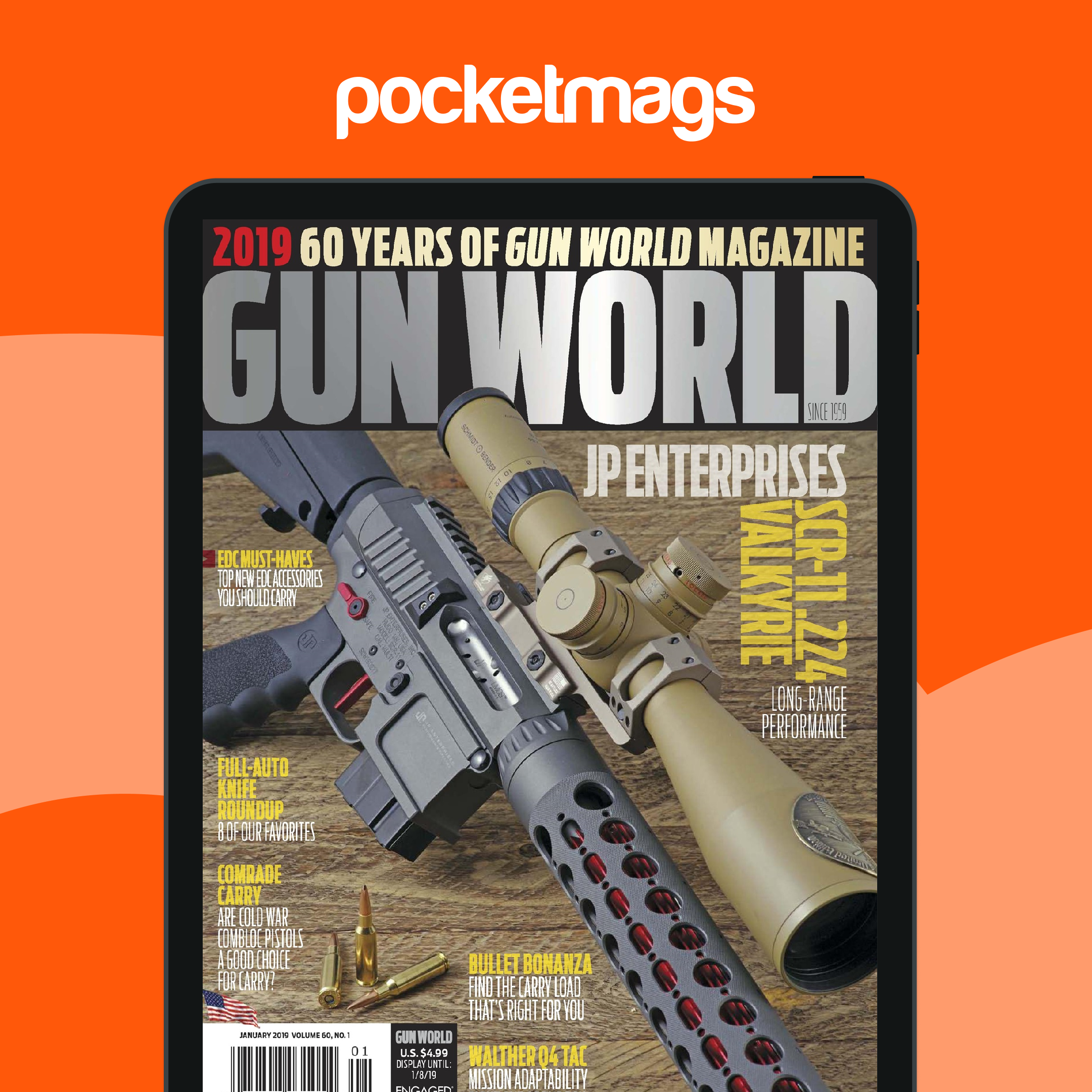 Gun World Magazine Suscripciones y January 2019 edición