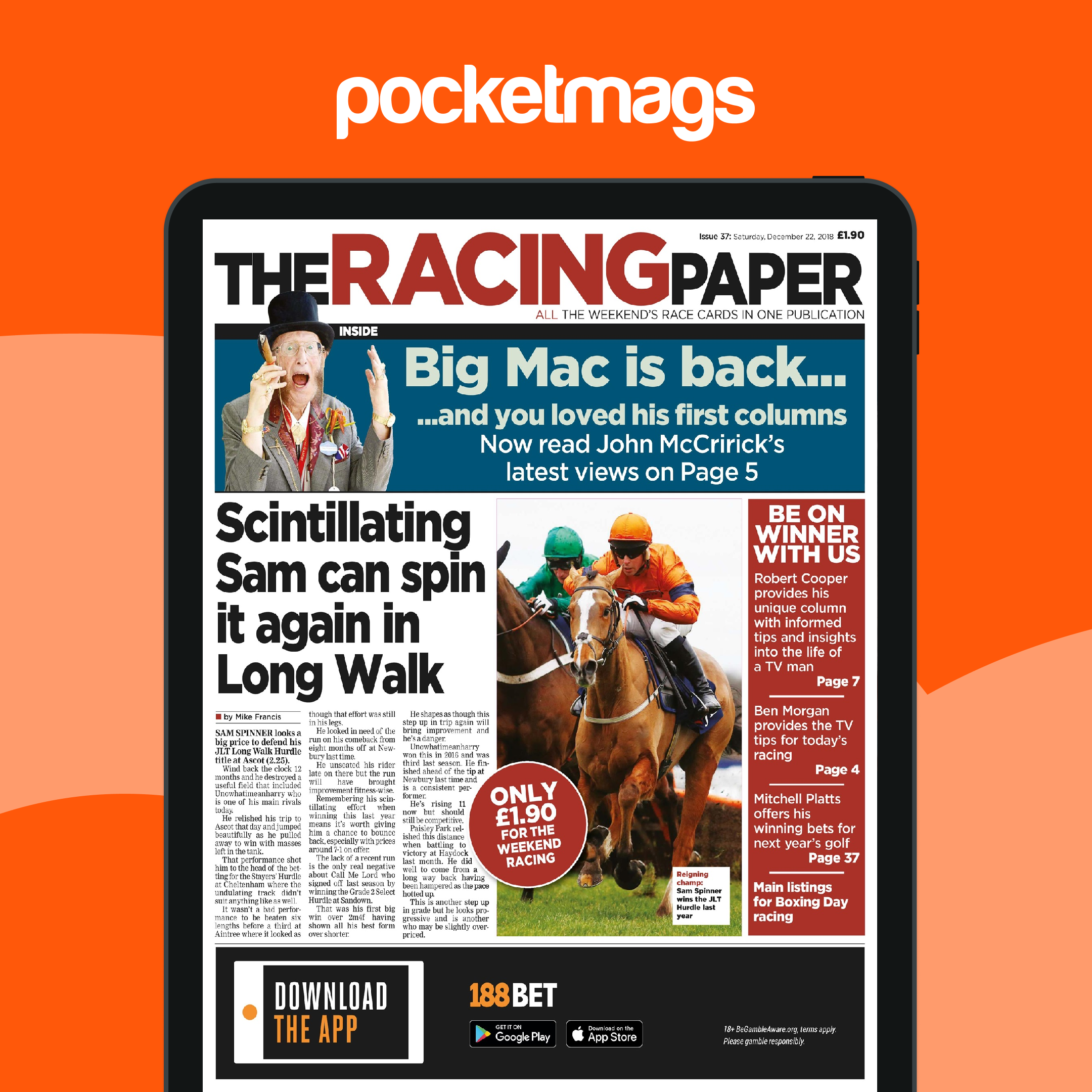 The Racing Paper Magazine - 22nd December 2018 Back Issue