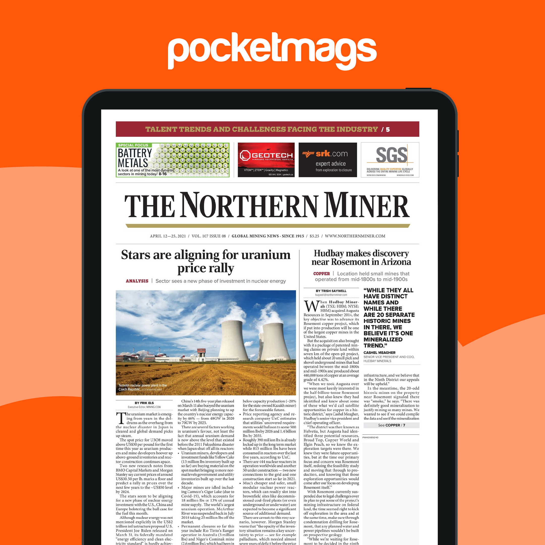 The Northern Miner Magazine - Vol. 107 No. 8 Back Issue