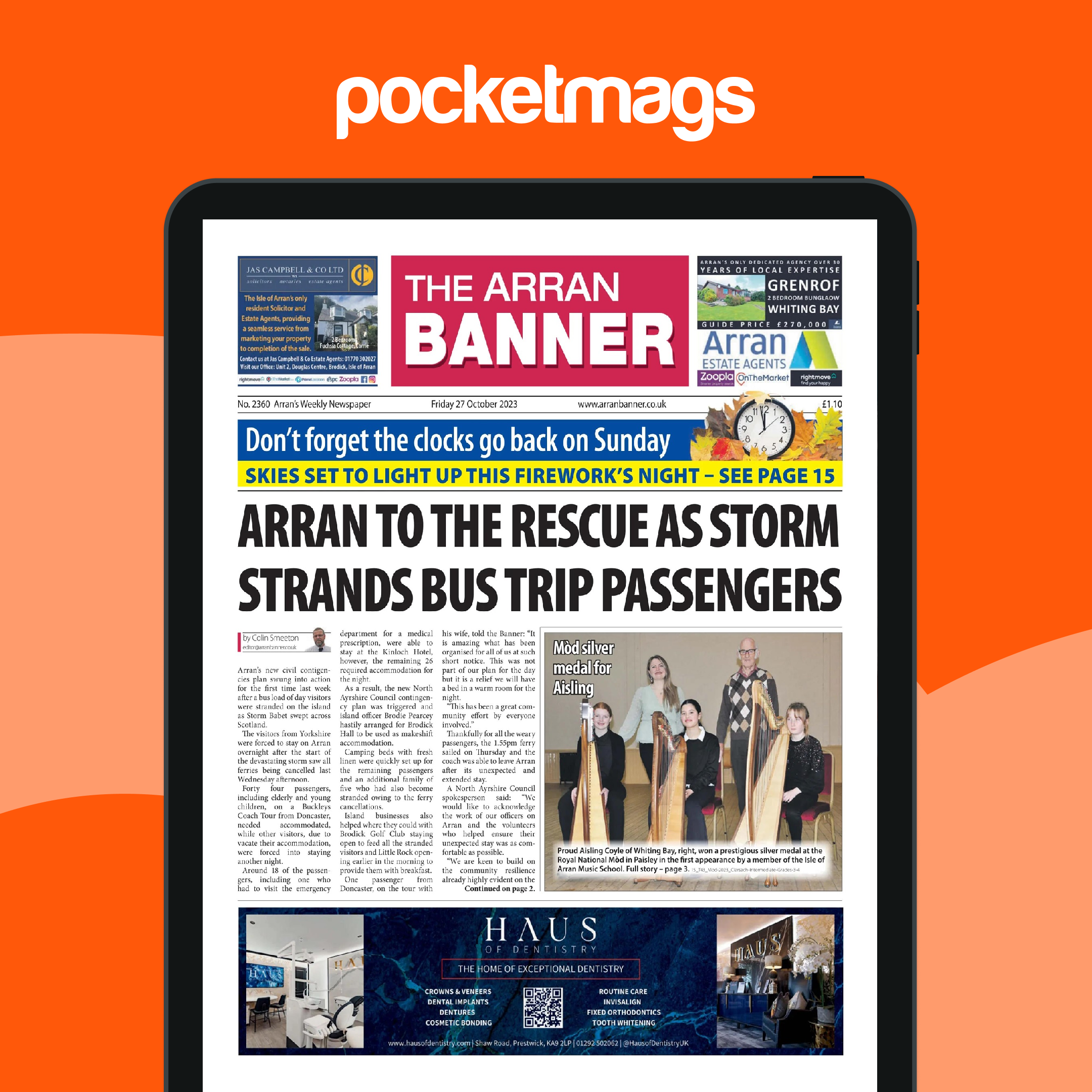 Arran Banner Magazine - 27th October 2023 Back Issue