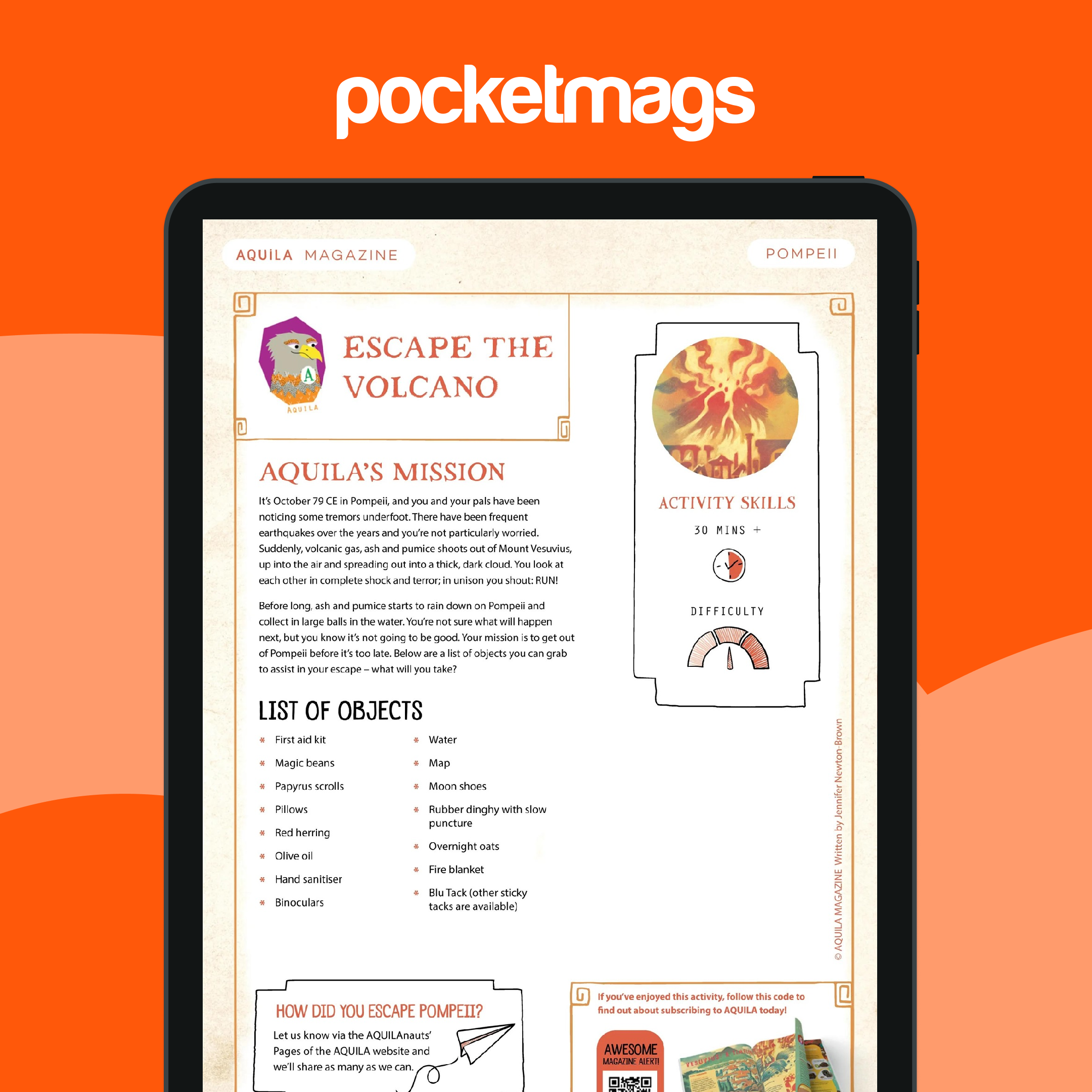 Aquila Magazine - Escape the volcano Back Issue