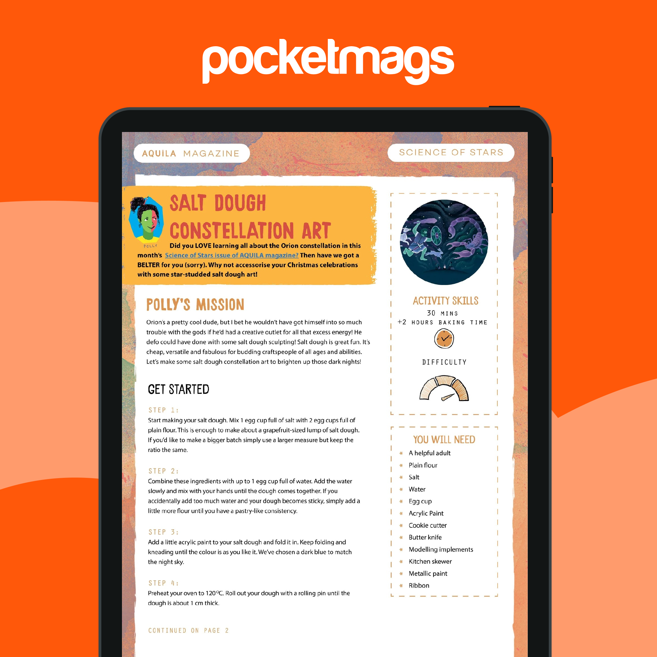 Aquila Magazine - Salt dough constellations Back Issue