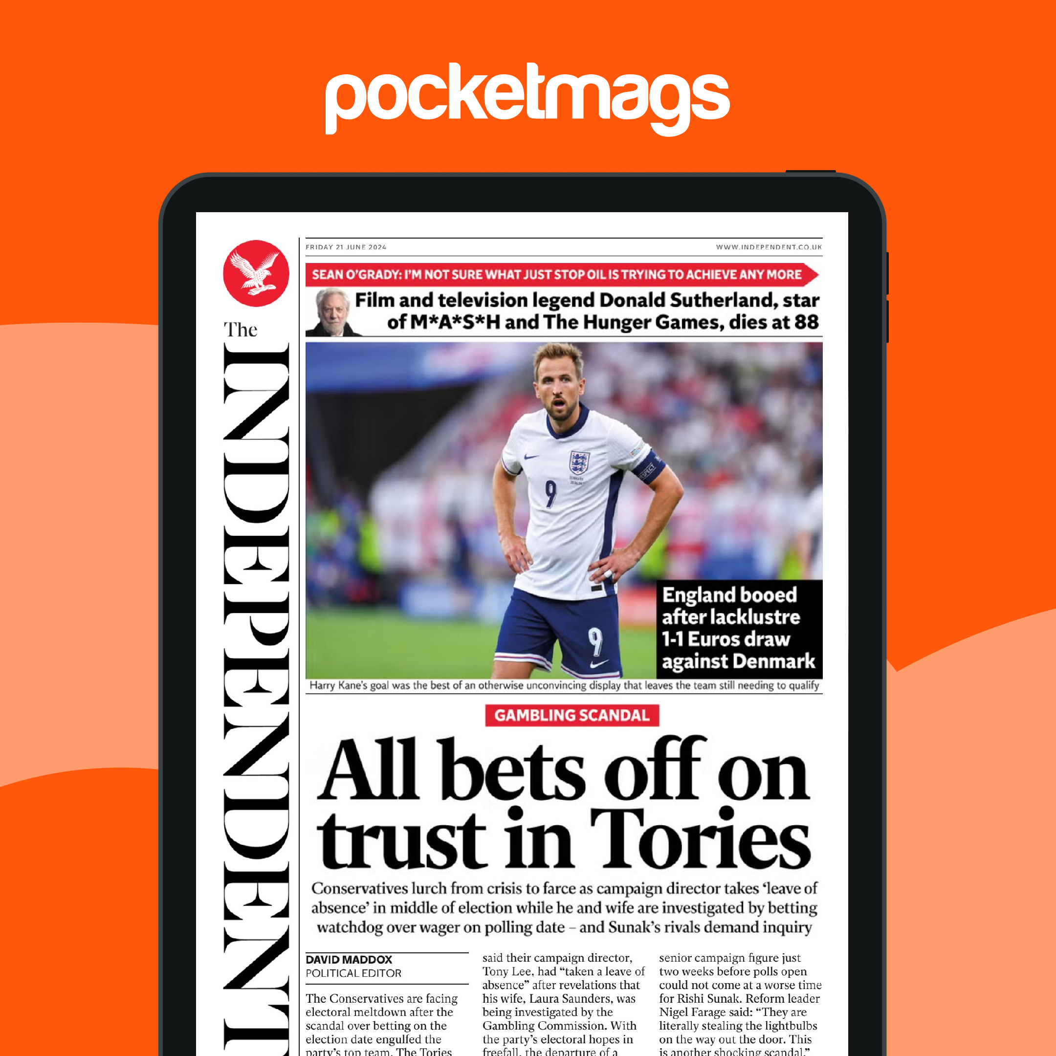The Independent Daily Edition Newspaper - Friday, June 21, 2024 Back Issue