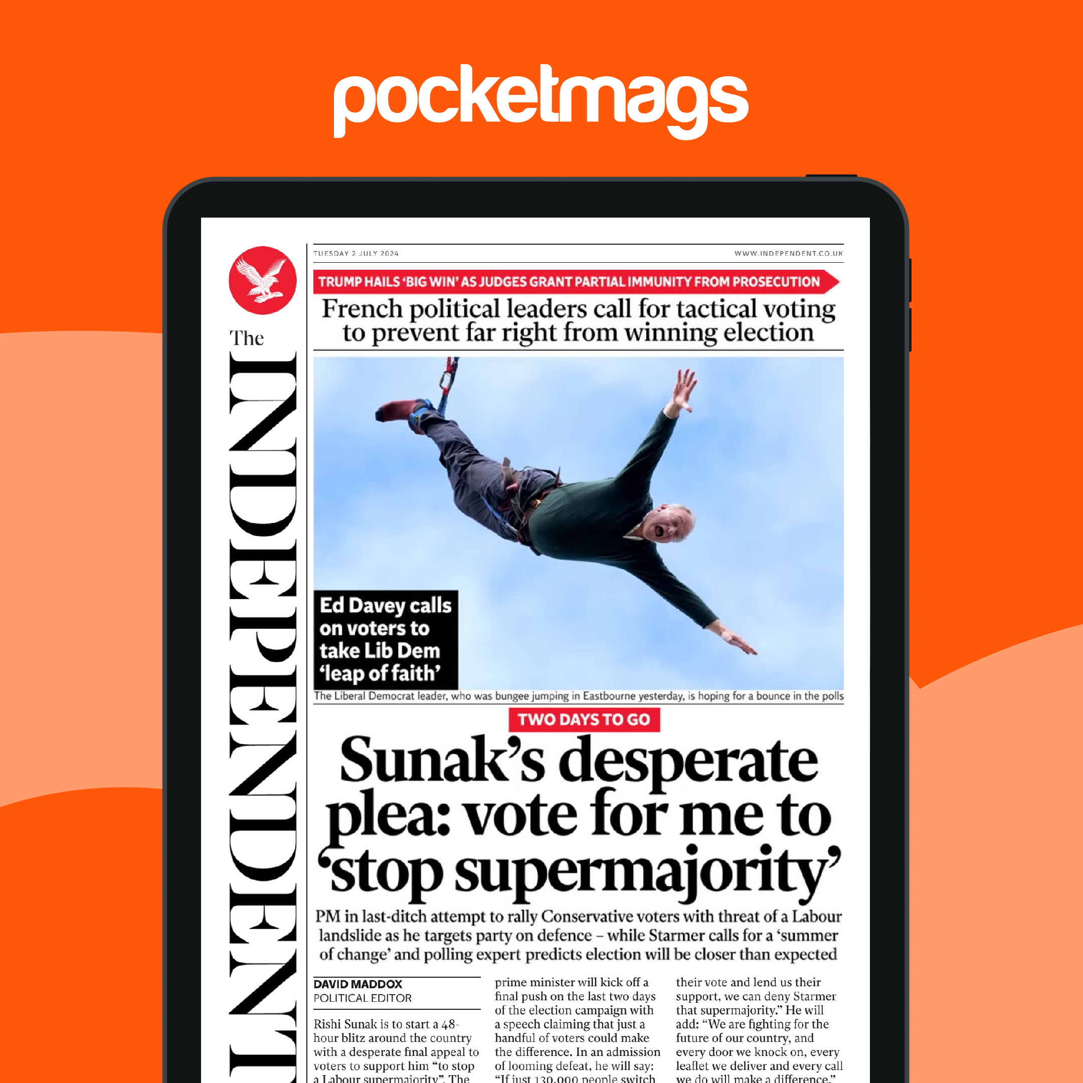 The Independent Daily Edition Newspaper - Tuesday, July 2, 2024 Back Issue