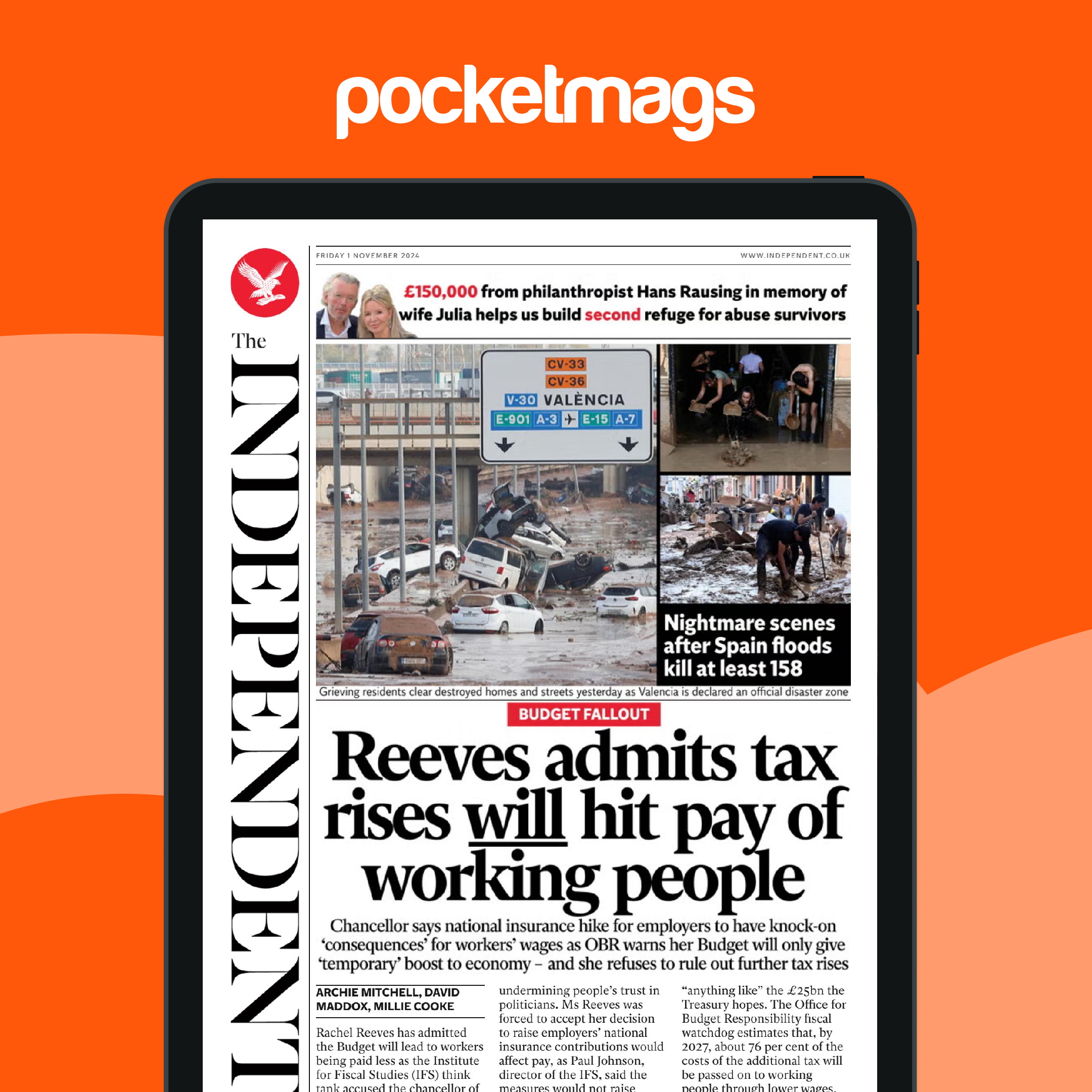 The Independent Daily Edition Newspaper - Friday, 01 November 2024 Back ...