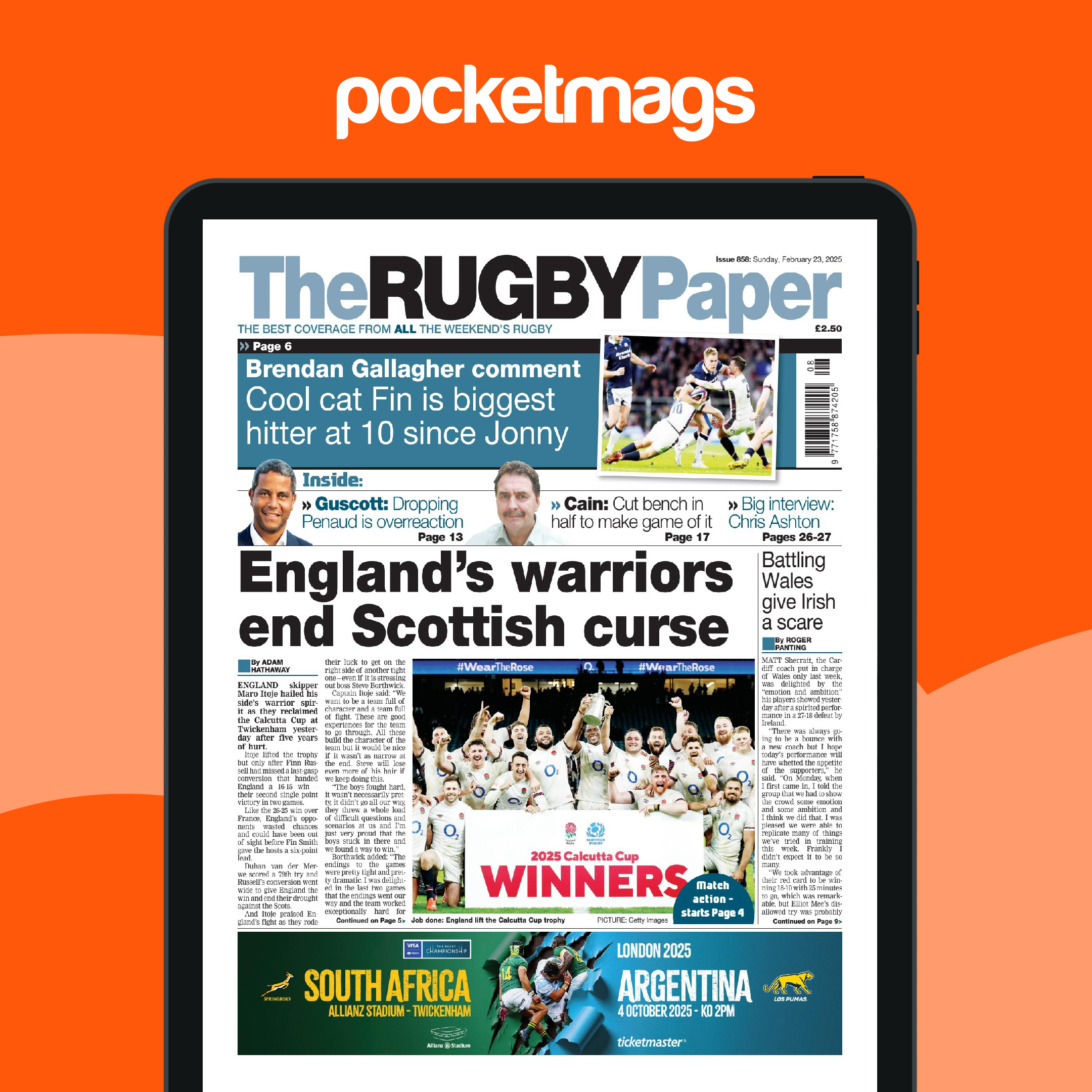 The Rugby Paper Magazine - 23rd February 2025 Edizione posteriore