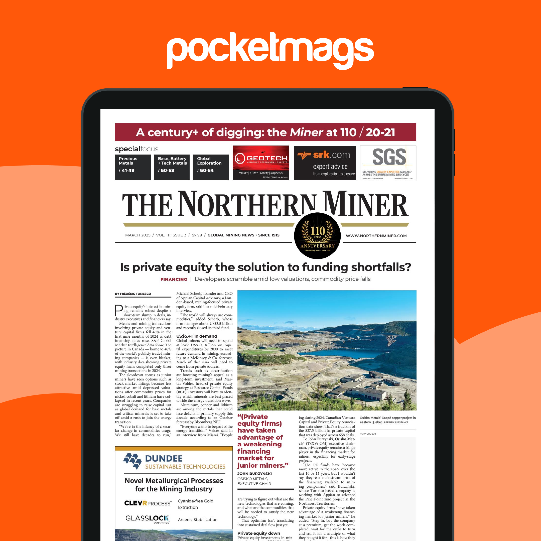 The Northern Miner Magazine - March 2025, Vol 111 Issue 3 Back Issue