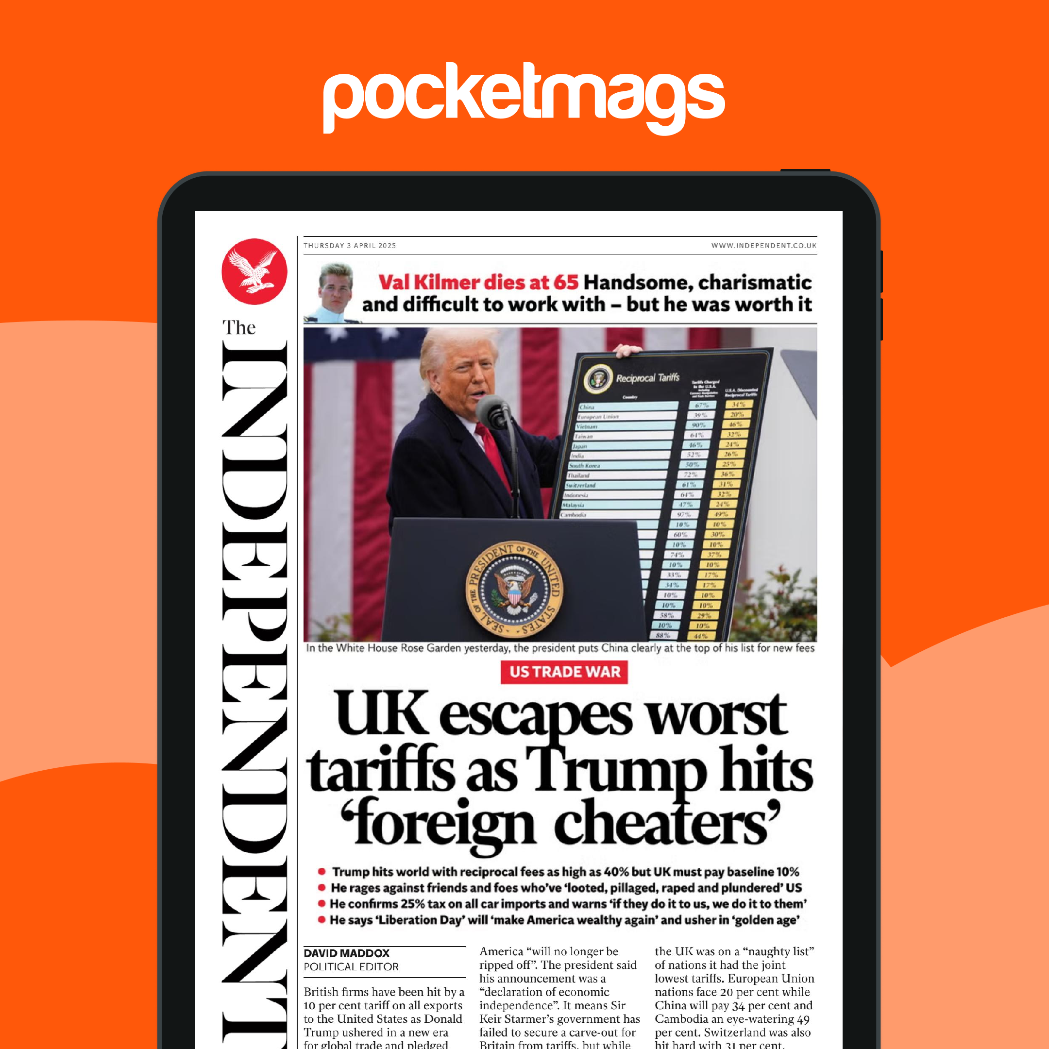 The Independent Daily Edition Newspaper - Thursday, 03 April 2025 ...