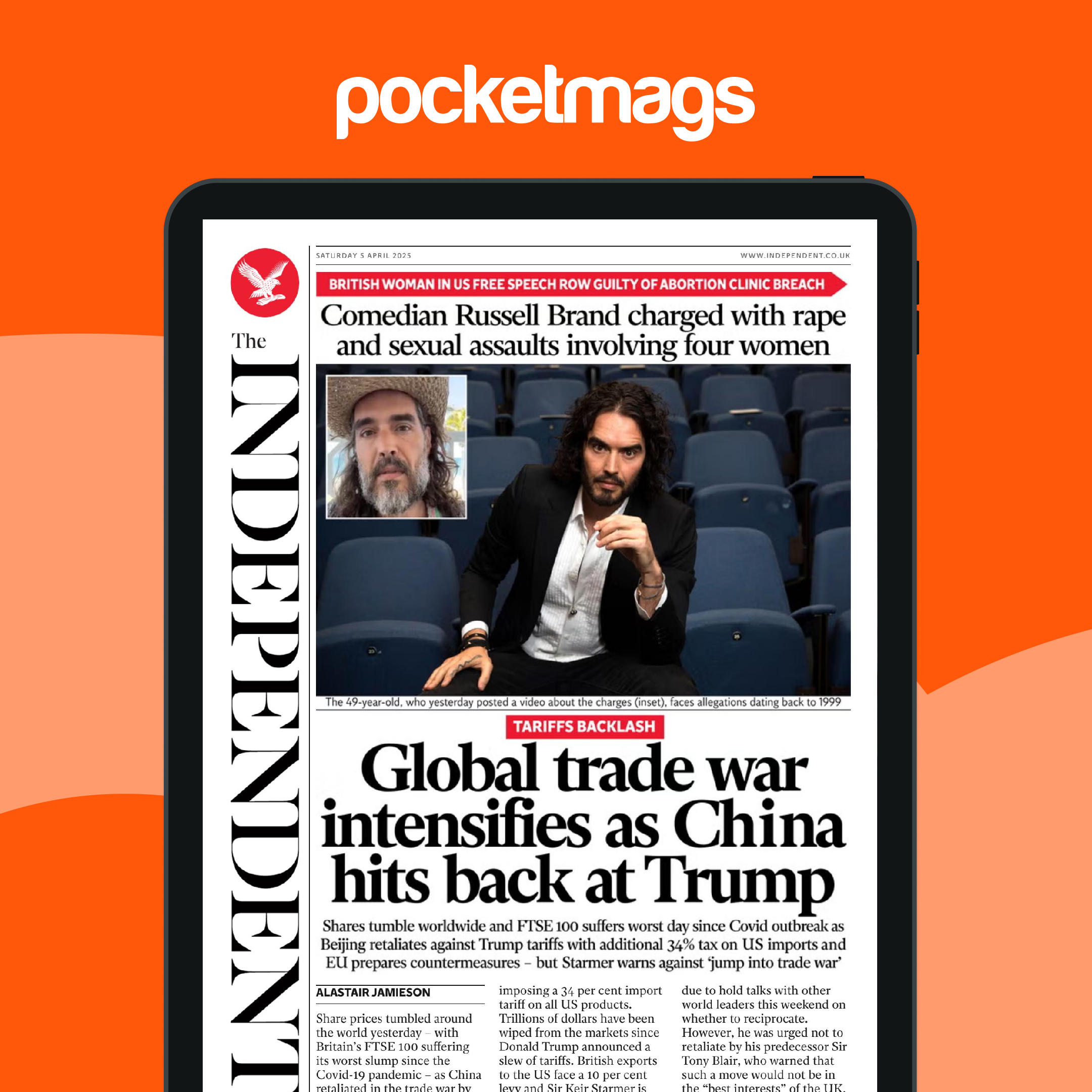 The Independent Daily Edition Newspaper - Saturday, 05 April 2025 Back ...