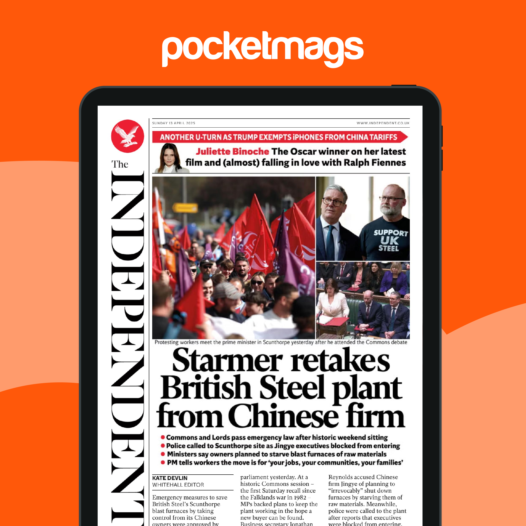 The Independent Daily Edition Newspaper - Sunday, 13 April 2025 Back Issue