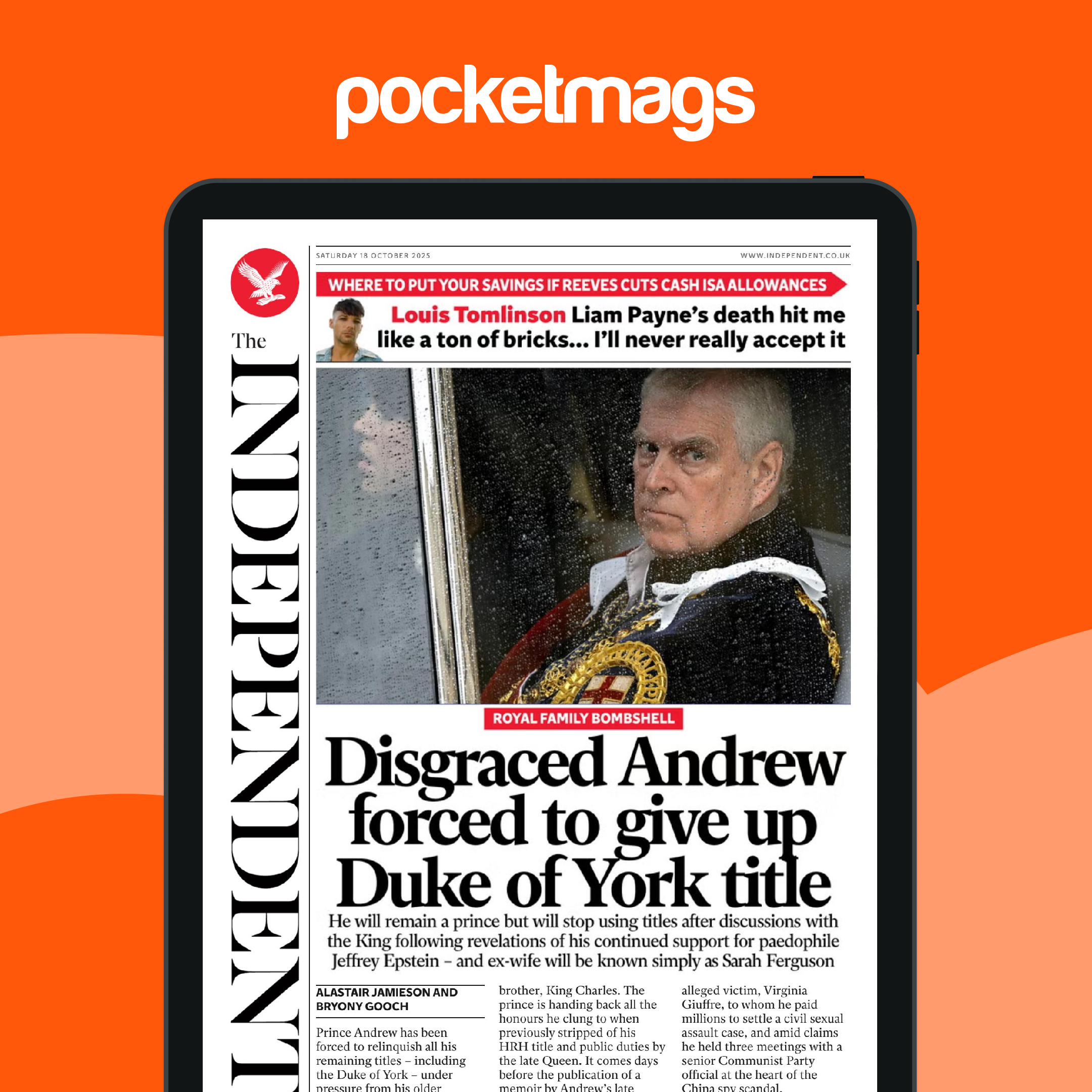 The Independent Daily Edition Newspaper - Saturday, 18 October 2025 ...