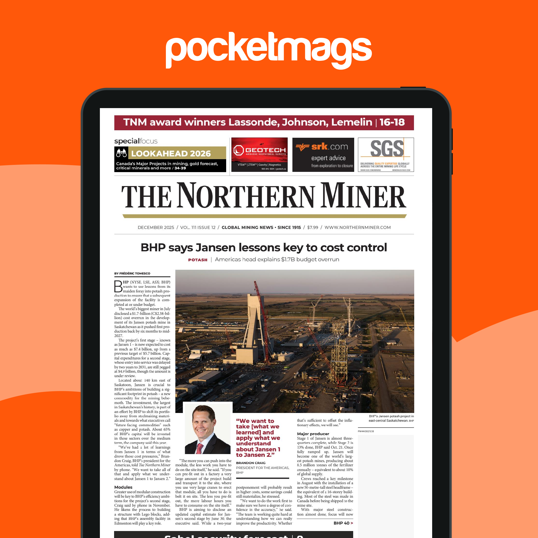 The Northern Miner Magazine - December 2025, Vol 111 Issue 12 Back Issue