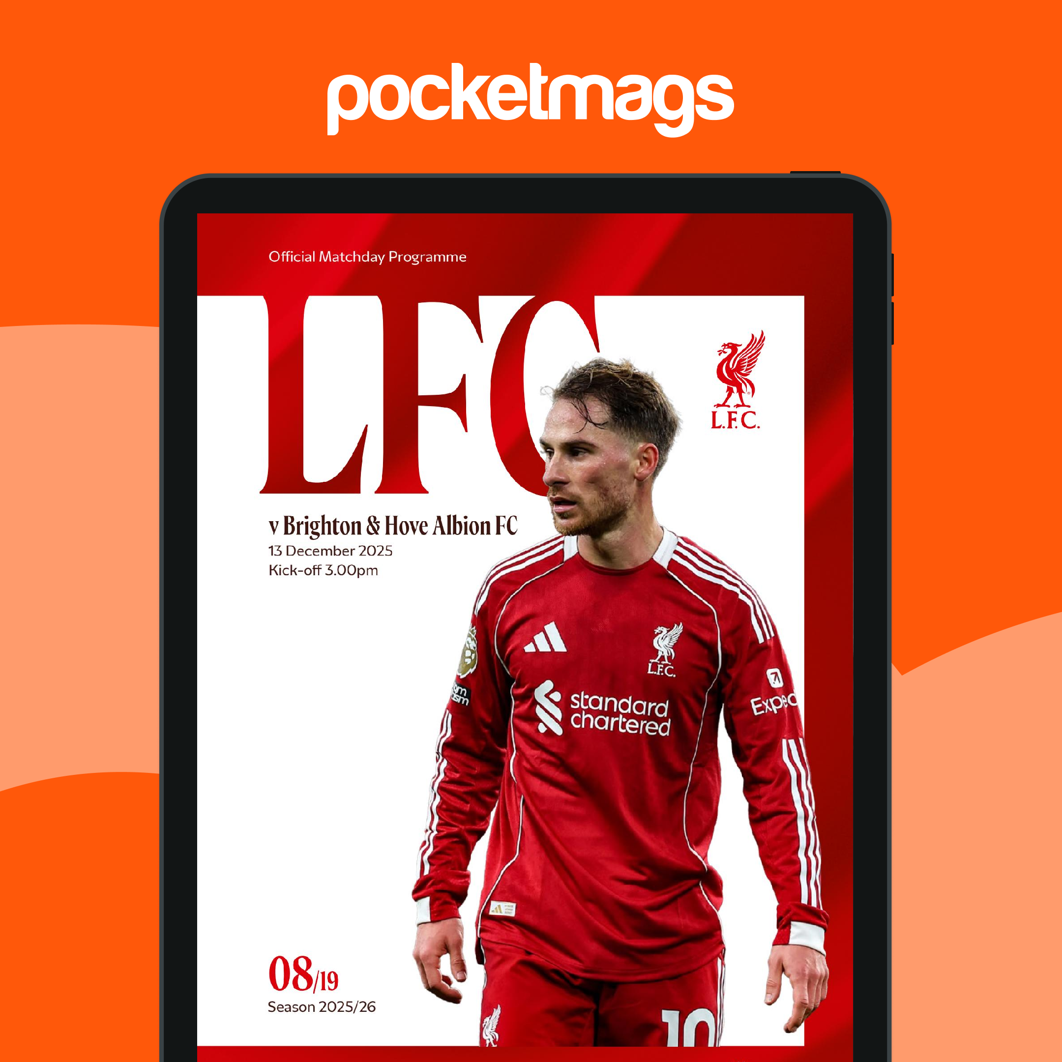 Liverpool FC Programmes - vs Brighton & Hove Albion 25/26 Back Issue