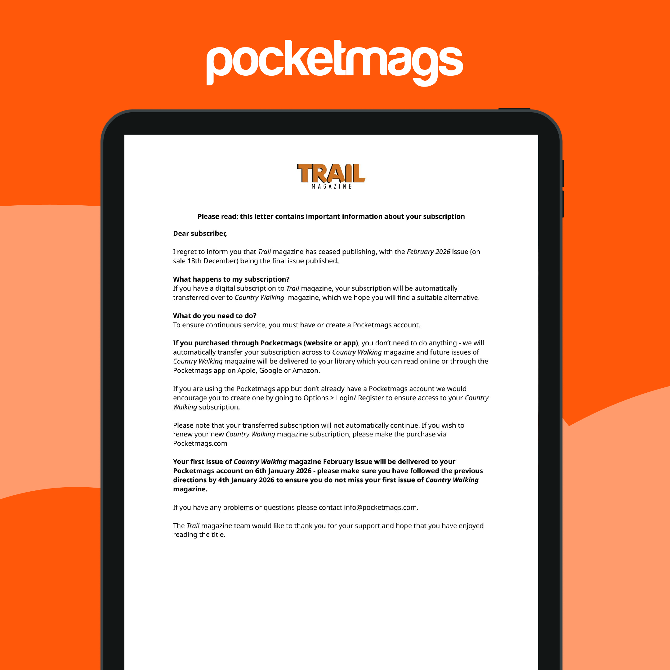 Trail Magazine - Important Notice Special Issue