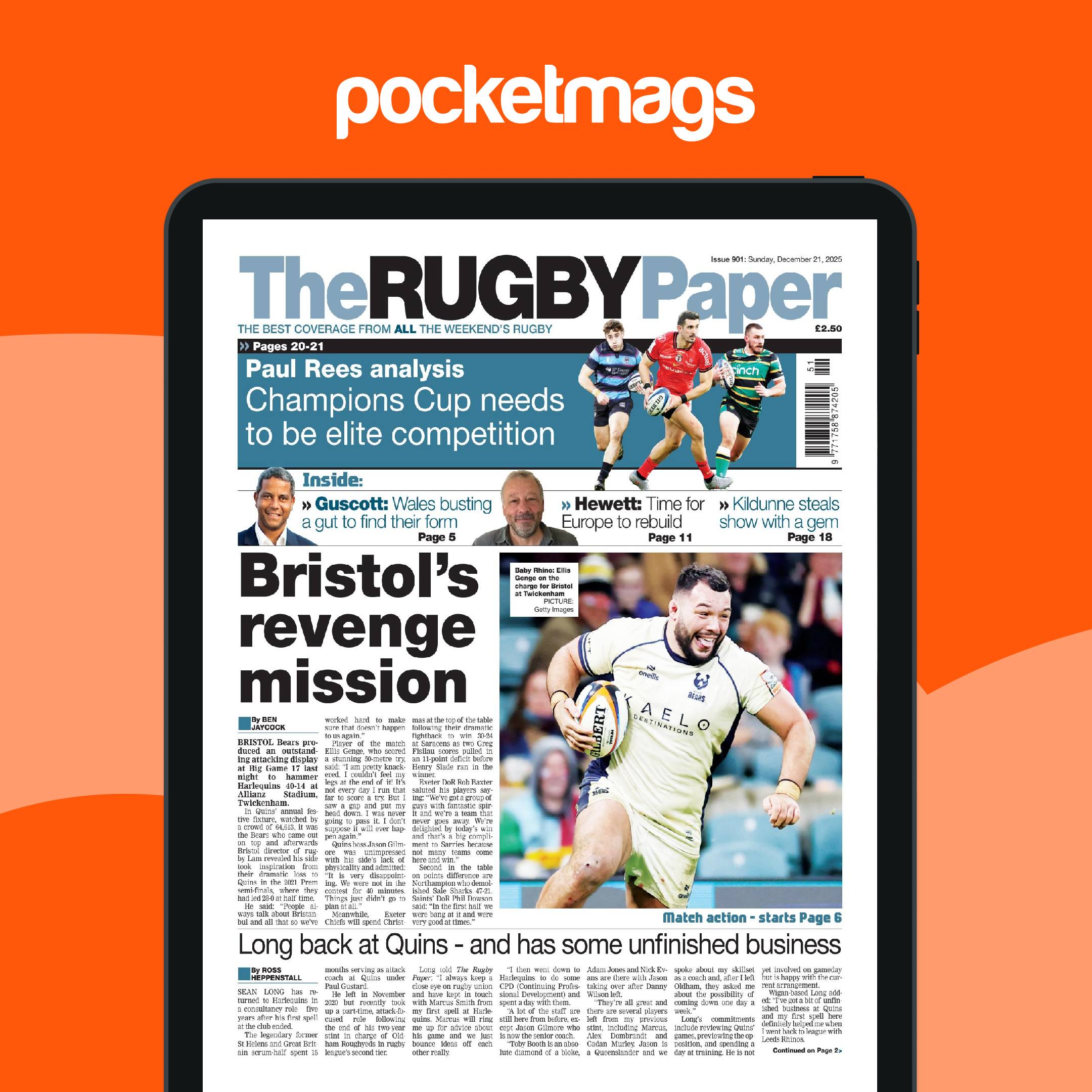 The Rugby Paper Magazine - 21st December 2025 Back Issue