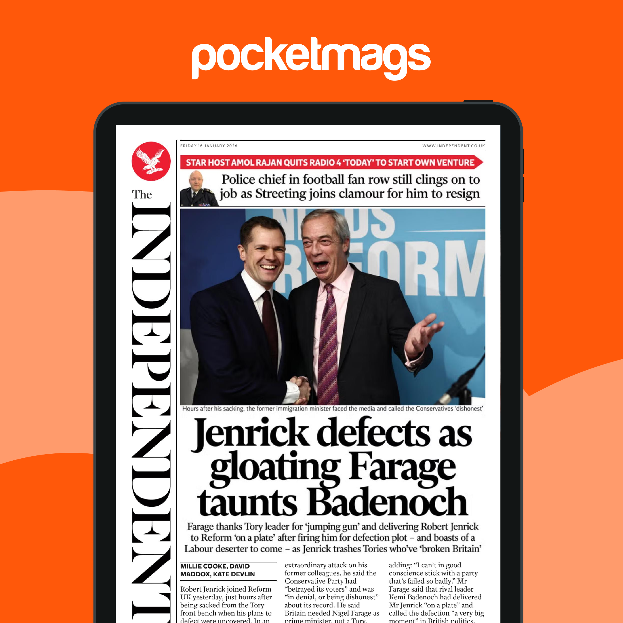 The Independent Daily Edition Newspaper - Friday, 16 January 2026 ...