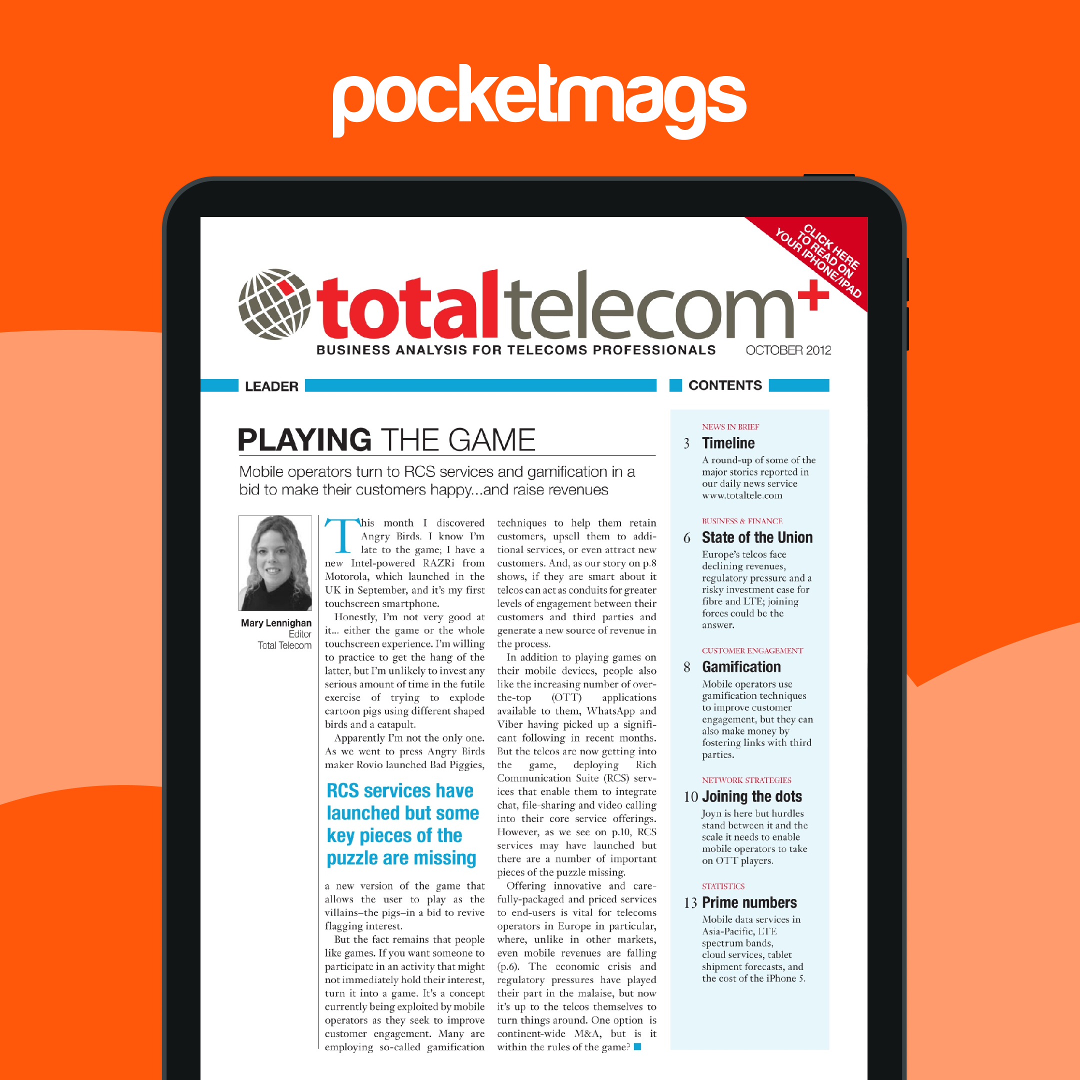 Total Telecom Magazine - Total Telecom + October 2012 Edición anterior