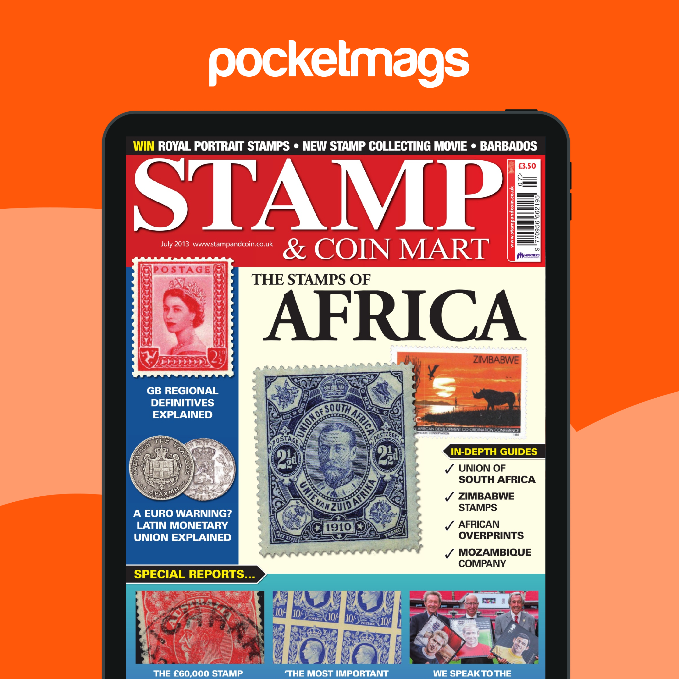 Stamp Collector Magazine - Stamp & Coin Mart July 2013 Edición anterior