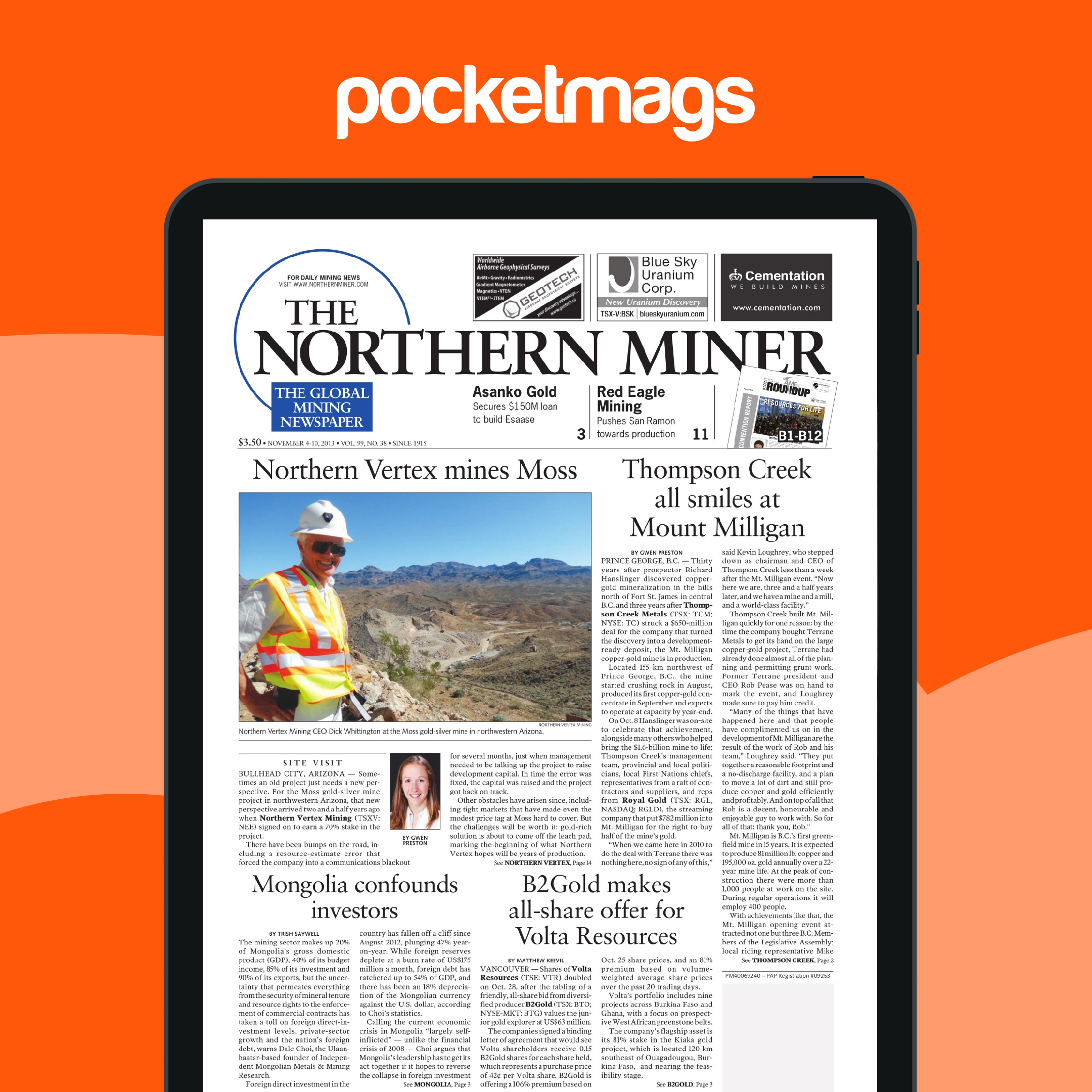 The Northern Miner Magazine - Vol. 99 No. 38 Retour à l'édition précédente