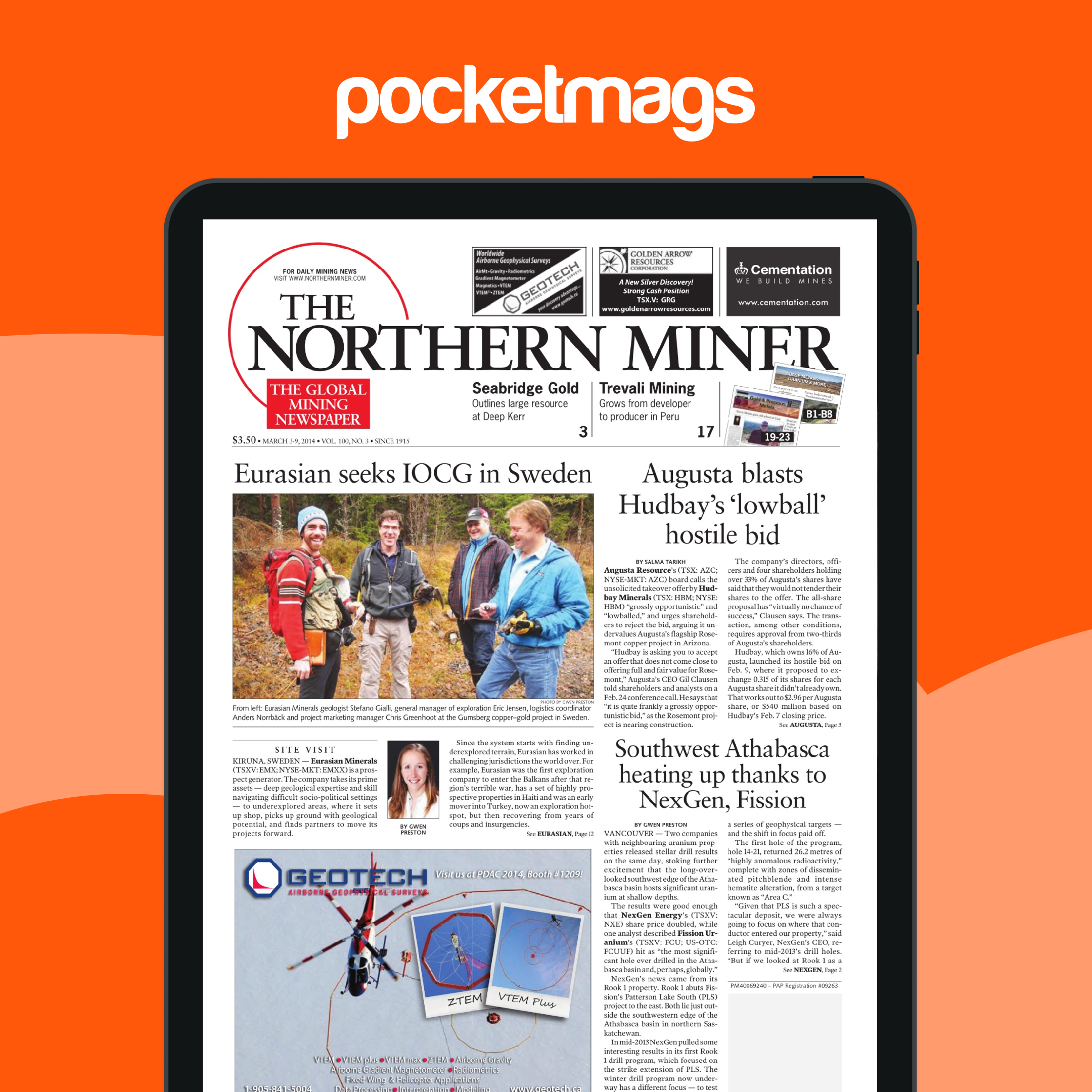 The Northern Miner Magazine - Vol. 100 No. 3 Back Issue