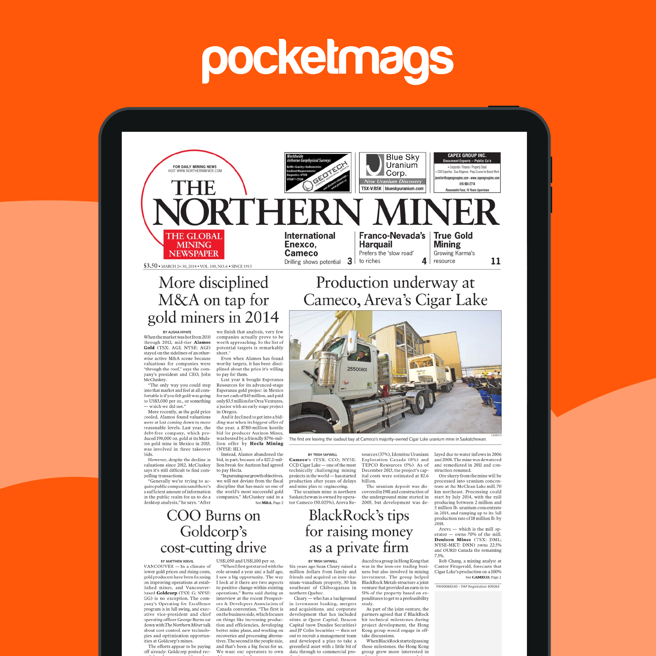 The Northern Miner Magazine - Vol. 100 No. 6 Edición anterior