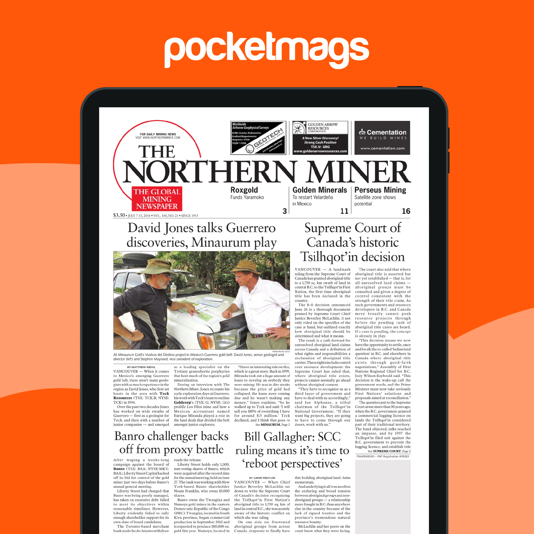 The Northern Miner Magazine - Vol. 100 No. 21 Edición anterior