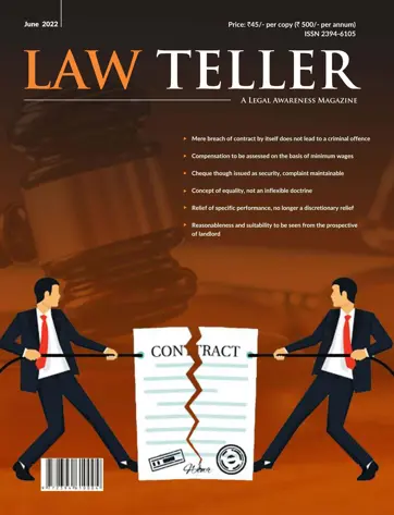 Lawteller – A Legal Awareness Magazine - June 2022 Back Issue