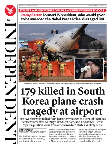 The Independent Daily Edition Newspaper - Monday, 30 December 2024 Back ...