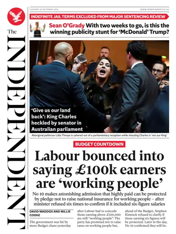 The Independent Daily Edition Newspaper - Tuesday, 22 October 2024 ...