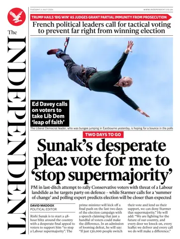 The Independent Daily Edition Newspaper - Tuesday, July 2, 2024 Back Issue