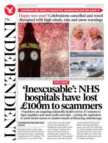 The Independent Daily Edition Newspaper - Wednesday, 01 January 2025 ...