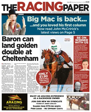The Racing Paper Magazine - 15th December 2018 Back Issue